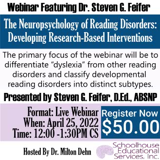 Live Webinar April 25, 2022 featuring Dr. Steven G. Feifer ...